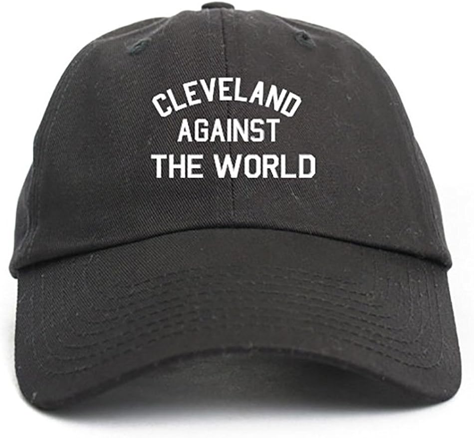 CUSTOM Cleveland Against The World Unstructured Dad Hat Baseball Cap ...