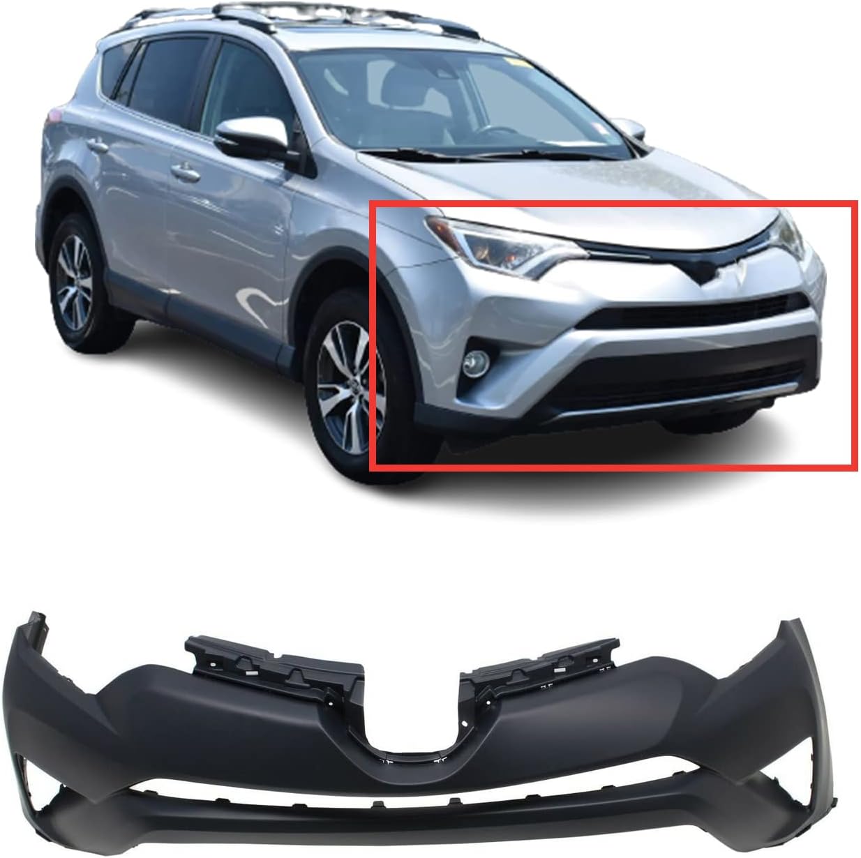 Amazon.com: FitParts Compatible with Front Bumper Cover 2016 2017 2018 ...