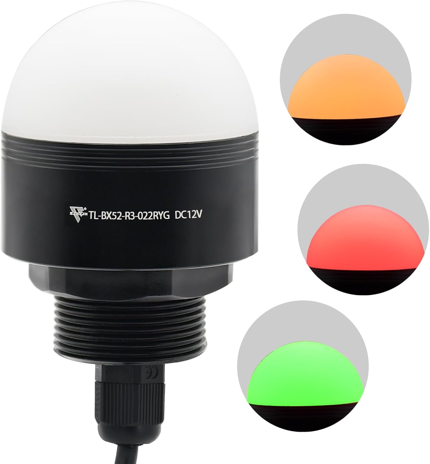 Amazon.com: Industrial Warning Lights 12V DC/AC LED 3 Colors 1 Layer ...