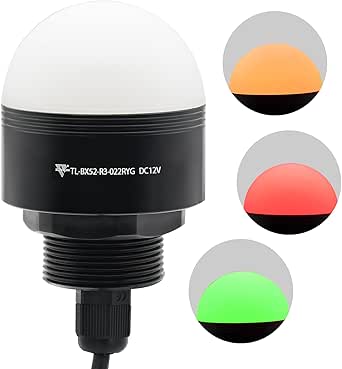 Amazon.com: Industrial Warning Lights 12V DC/AC LED 3 Colors 1 Layer ...