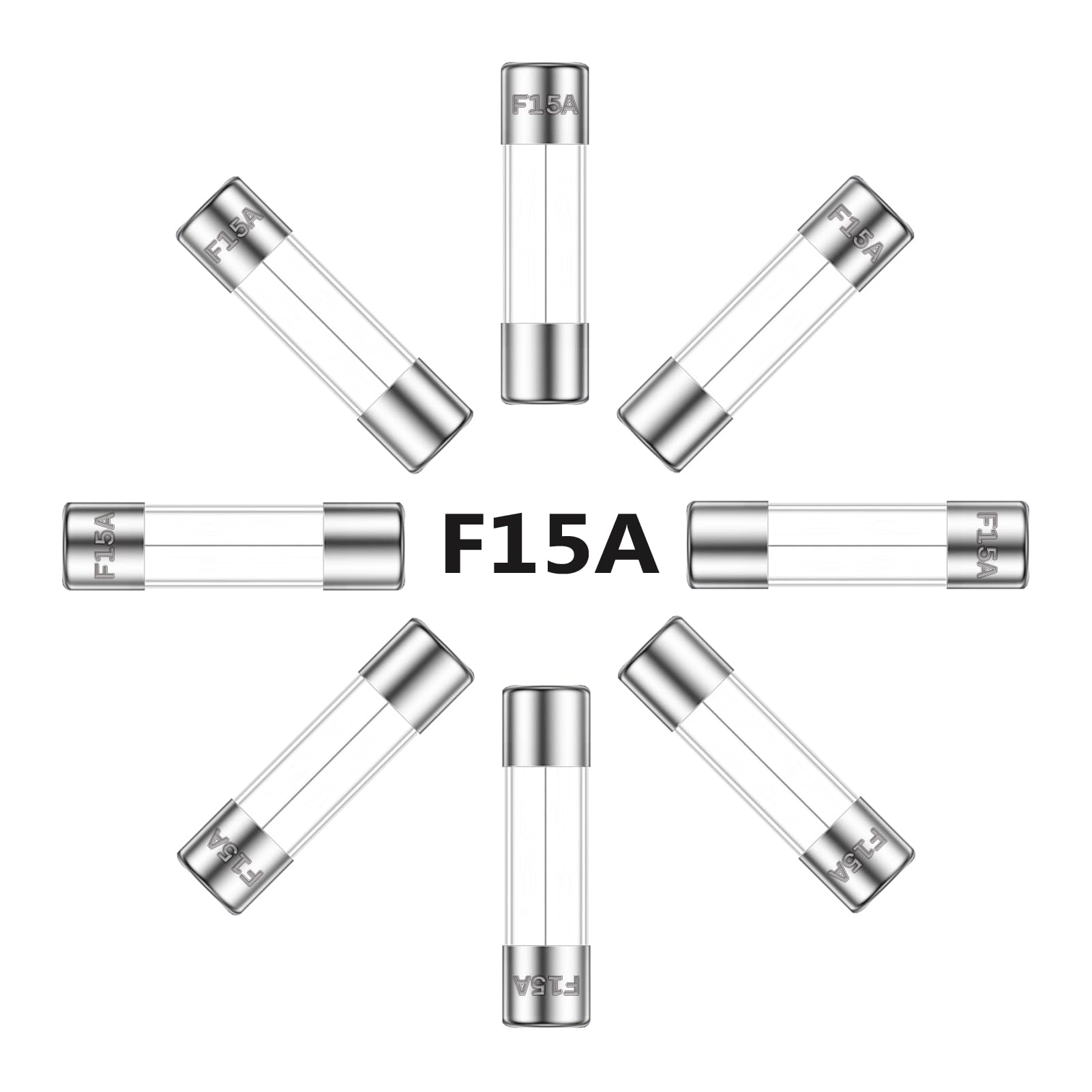 Snapklik.com : ALLECIN 15A 250V 5x20MM Fast Blow Glass Fuse 15 Amp 250 ...