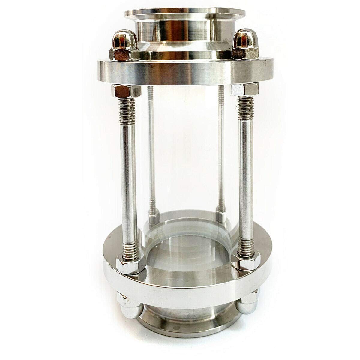 Buy HOTSTORE 2" Sanitary Glass in-Line Glass with Clamp End, Flow ...