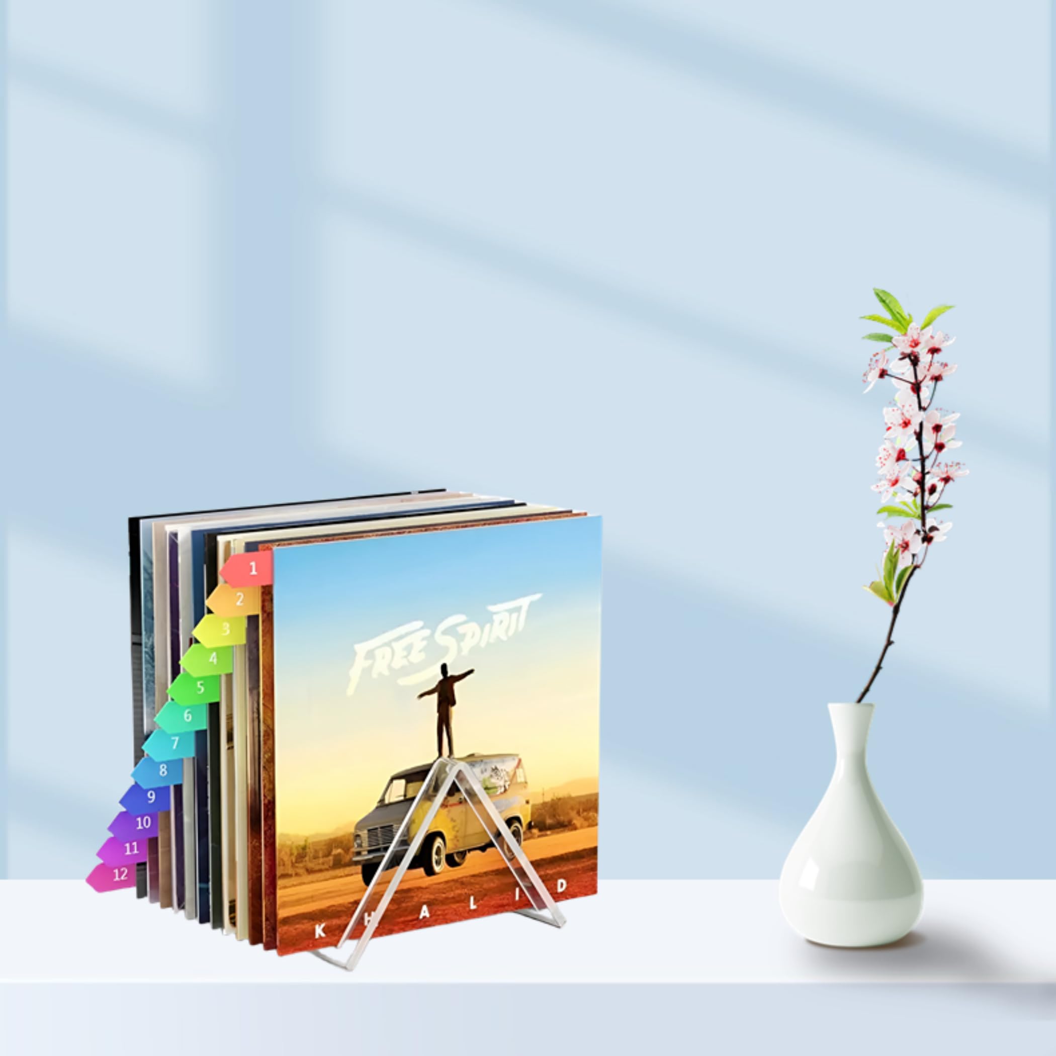 Amazon.com: 7UYUU 2 Pack Acrylic Shelves - Vinyl Record Storage Holder ...