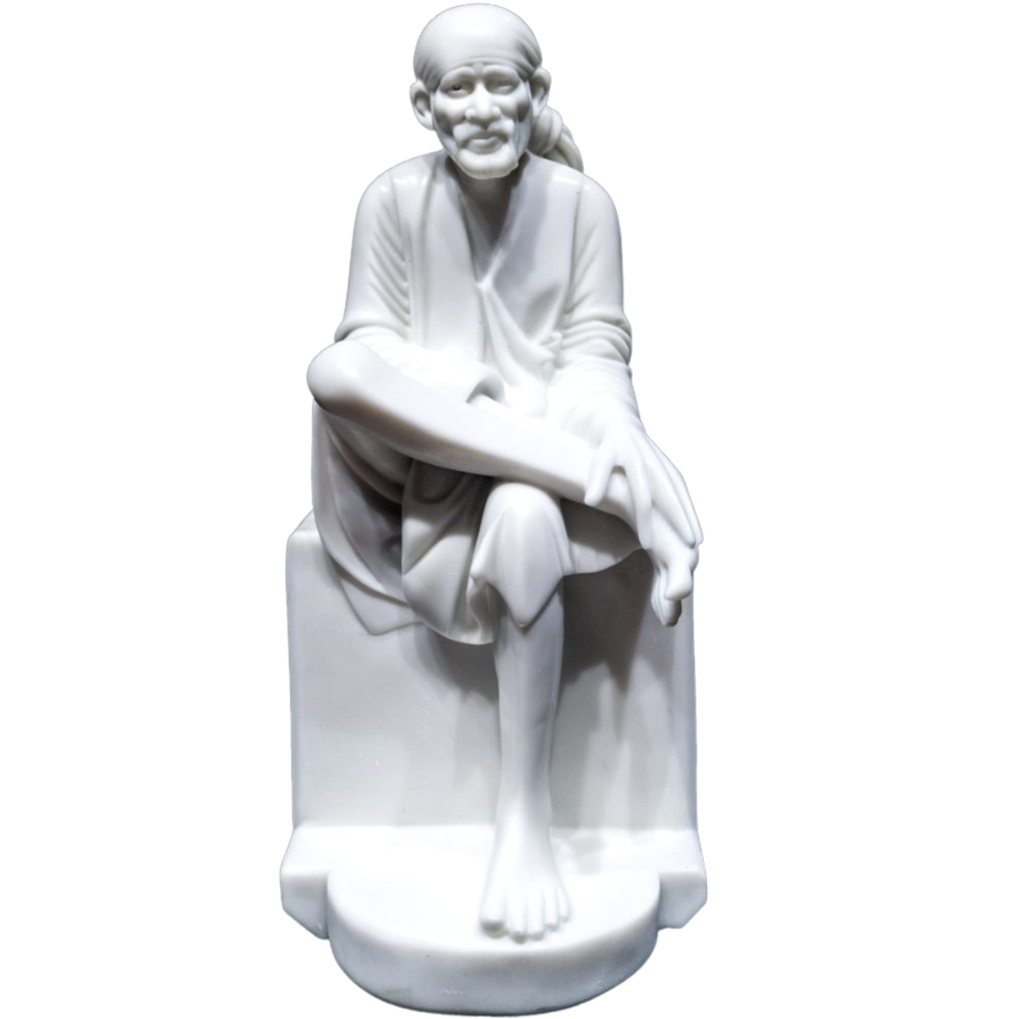 Buy Sai Baba Statue Murti 24 inches White Marble Sai Baba Idol Divine ...
