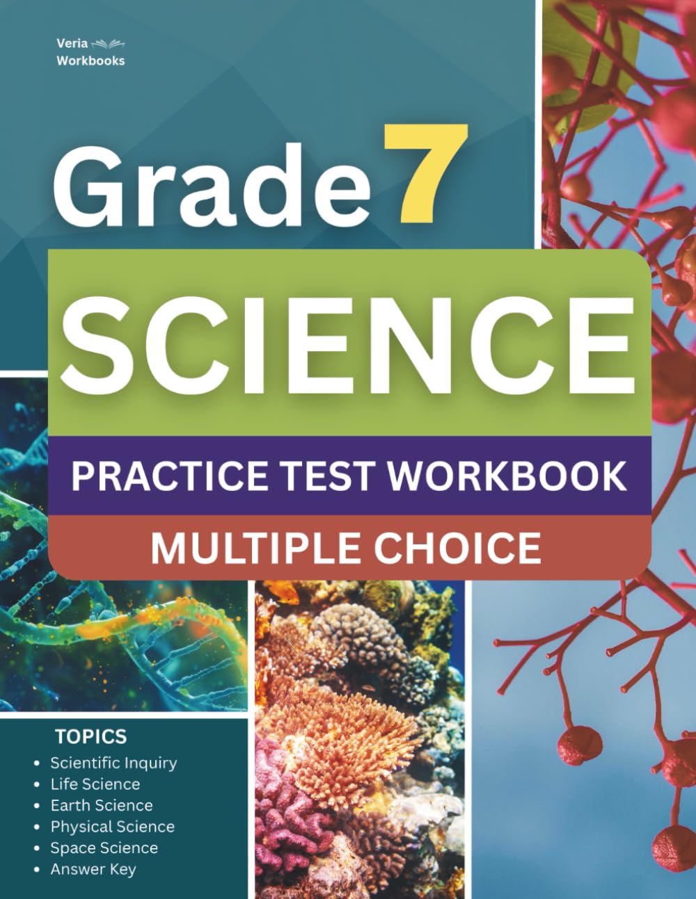 7th Grade Science Workbook: Grade 7 Practice Test Multiple Choice ...