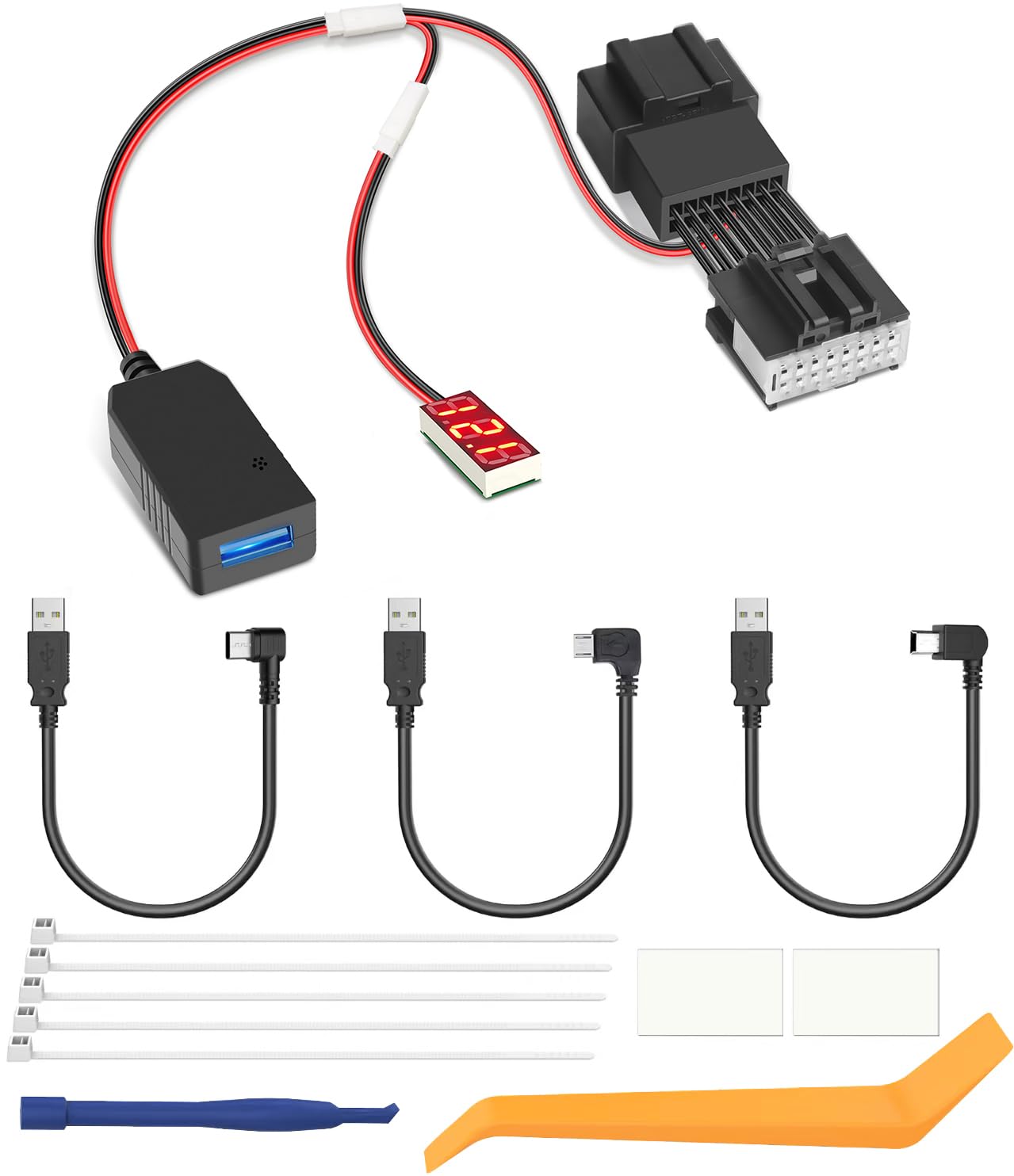 Amazon.com: YQMAJIM Dashcam Power Adapter,(16P TypeA) Compatible with ...