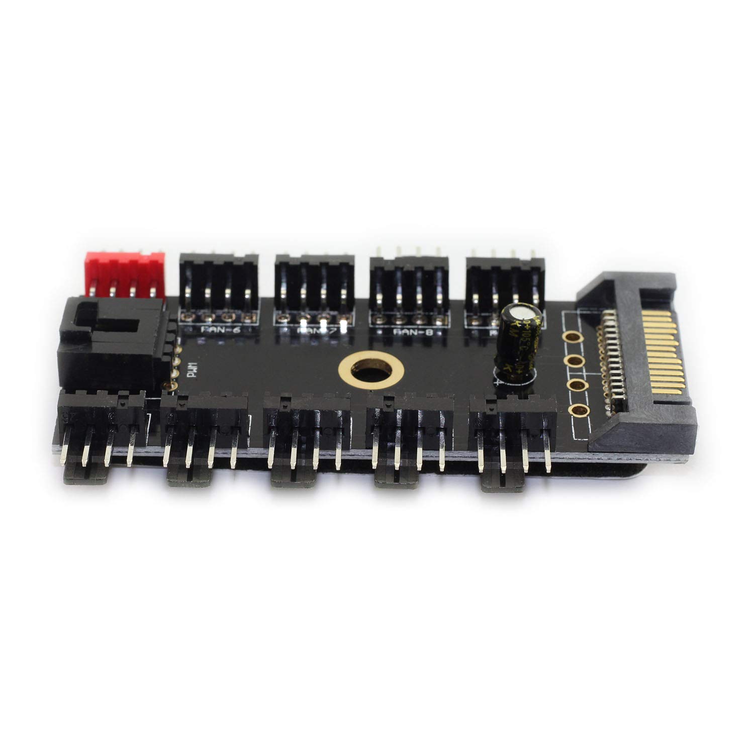 Buy Maxmoral 1-Pack 10 Way 4Pin PWM PC Fan Hub with Cable Computer ...