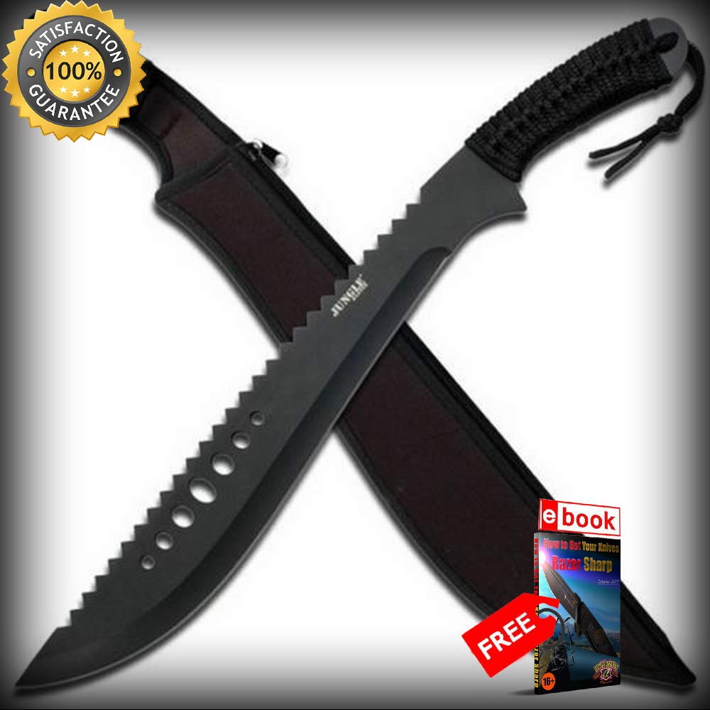 Buy 21'' FULL TANG STAINLESS STEEL SURVIVAL MACHETE Combat SHARP ...