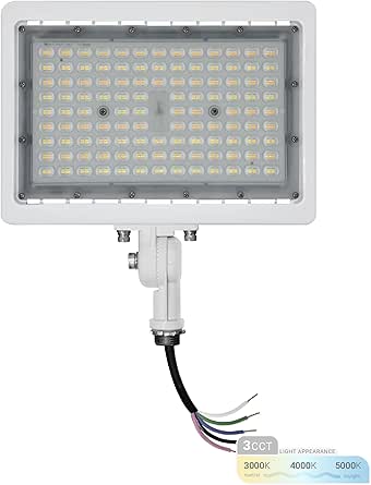 NUWATT 90W LED Flood Light, 3CCT 3000K/4000K/5000K Selectable, IP65 Waterproof Lighting ...