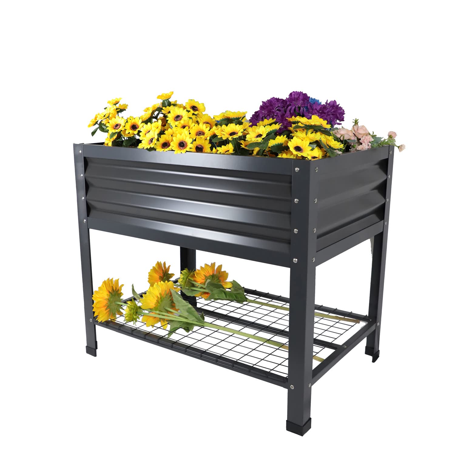 HN HOLD NATURE Raised Planter Box with Legs, Moveable Raised Garden Bed ...