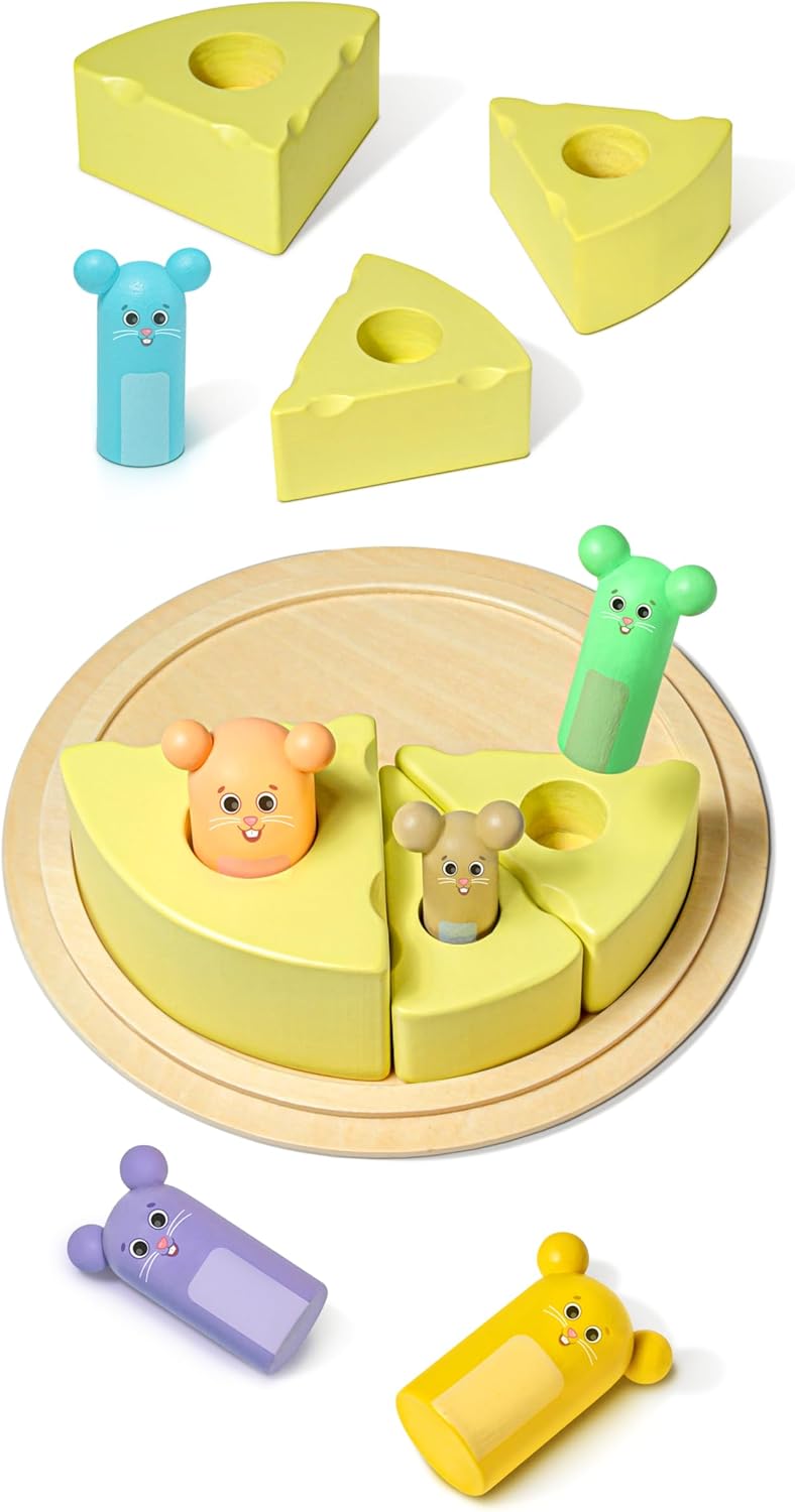 Amazon.com: Bimi Boo Wooden Shape Sorting & Matching Game for Kids ...