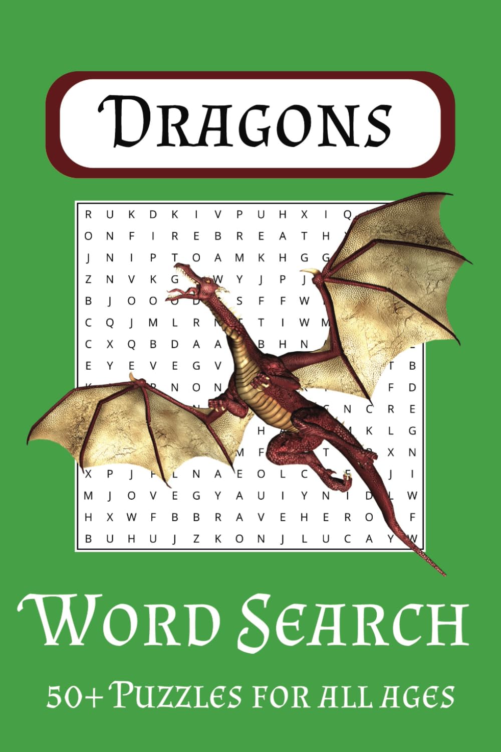 Dragons Word Search Puzzle Book: Word Search Puzzles with easy to read ...
