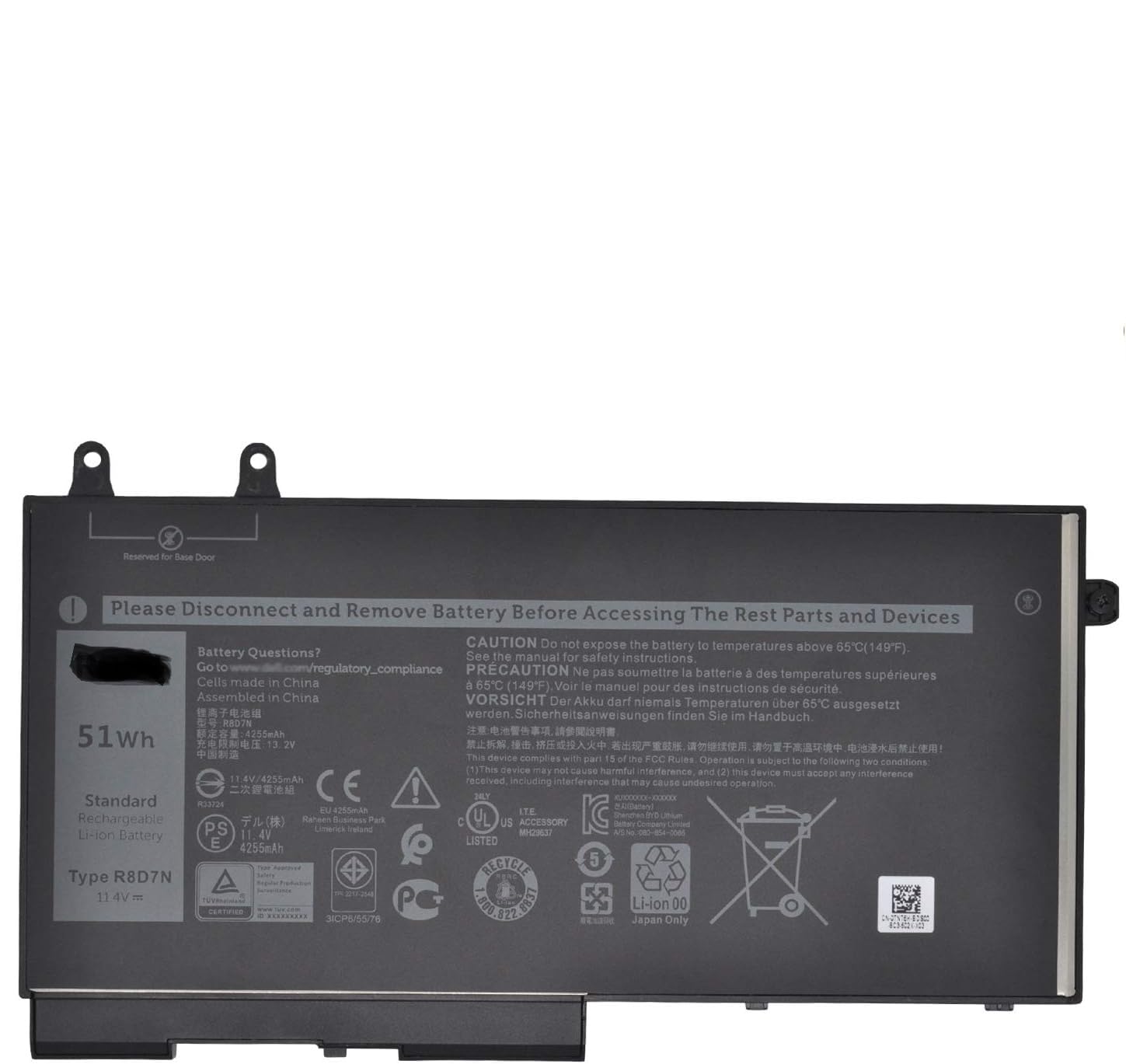 WISTAR R8D7N Laptop Battery for Dell Latitude 5400 5410 5500 5510 5511 ...