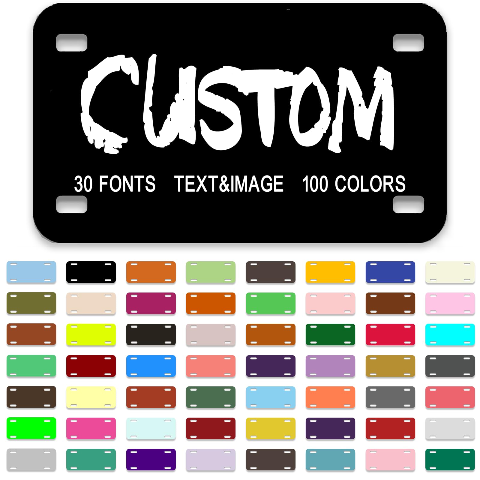 Amazon.com: Custom License Plate,7x4 Inches Front License Plate,Thick ...