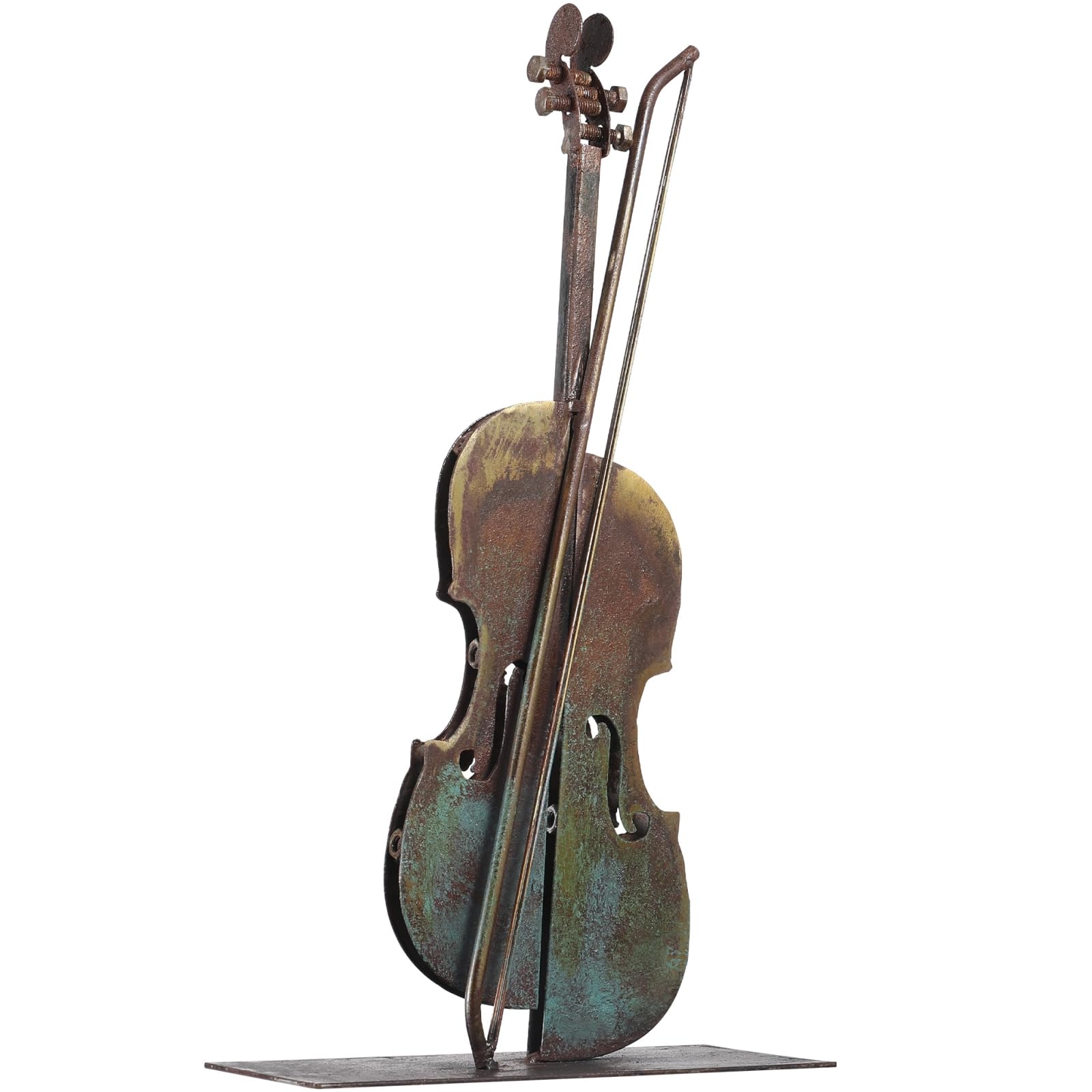 Amazon.com: SunBlogs Art Handmade Metal Violin Statue - 100% Hand ...