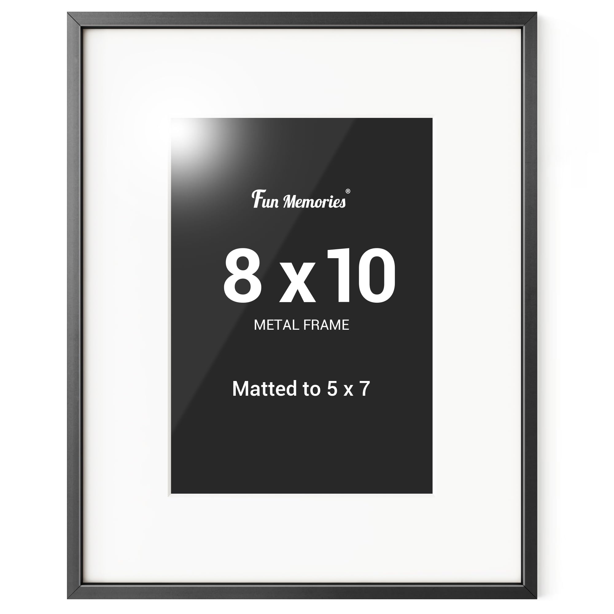 Amazon.com - Fun Memories 8x10 Metal Picture Frame - 8 x 10 Aluminum ...