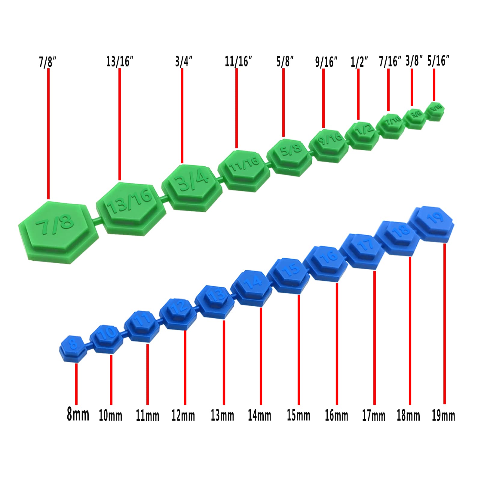 Snapklik.com : AUPREX 21Pcs SAE And Metric Magnetic Socket Insert ...