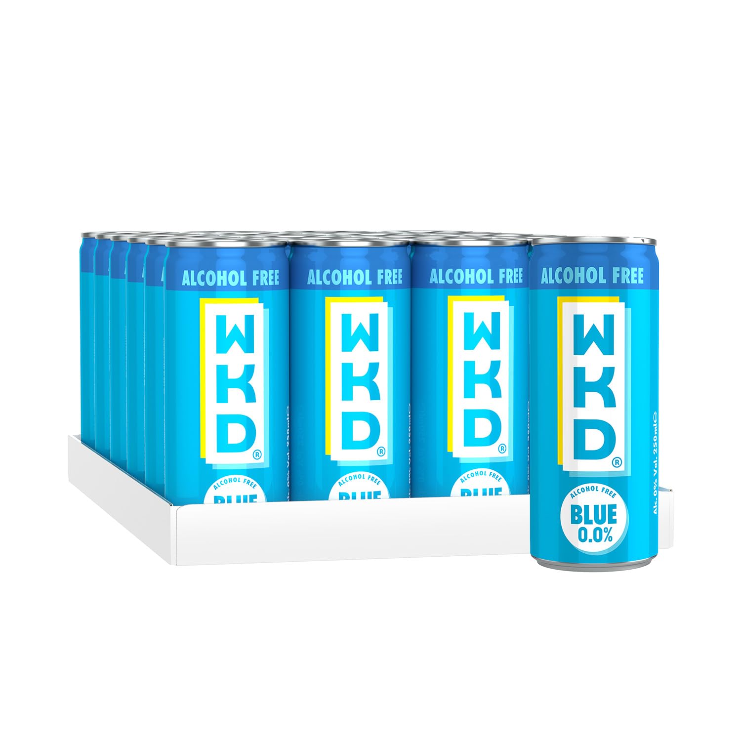 WKD Blue 0.0% Alcohol Free Sparkling Fruit Drink, Ready to Drink, Fat ...