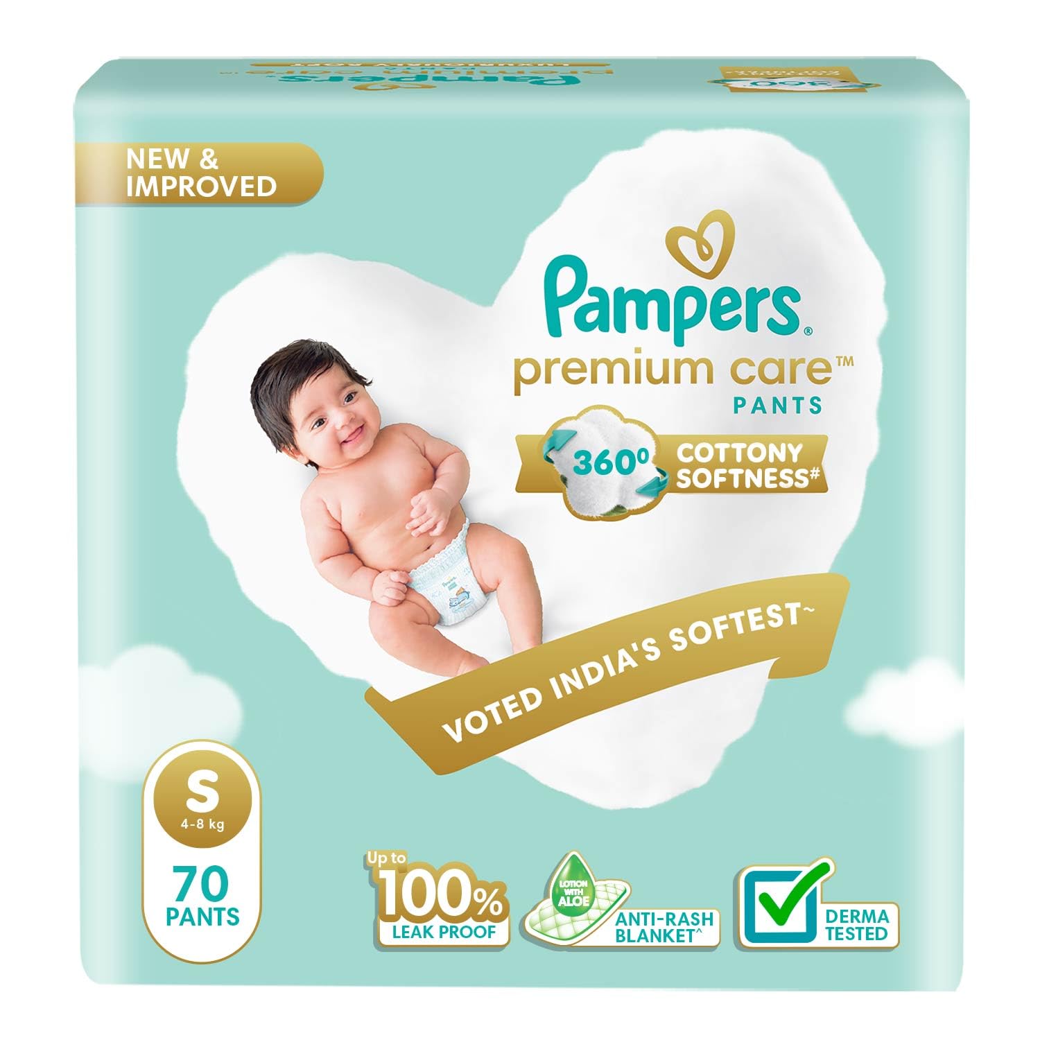 Buy Pampers Premium Care Pants for Babies, Small size baby Diapers, (S ...