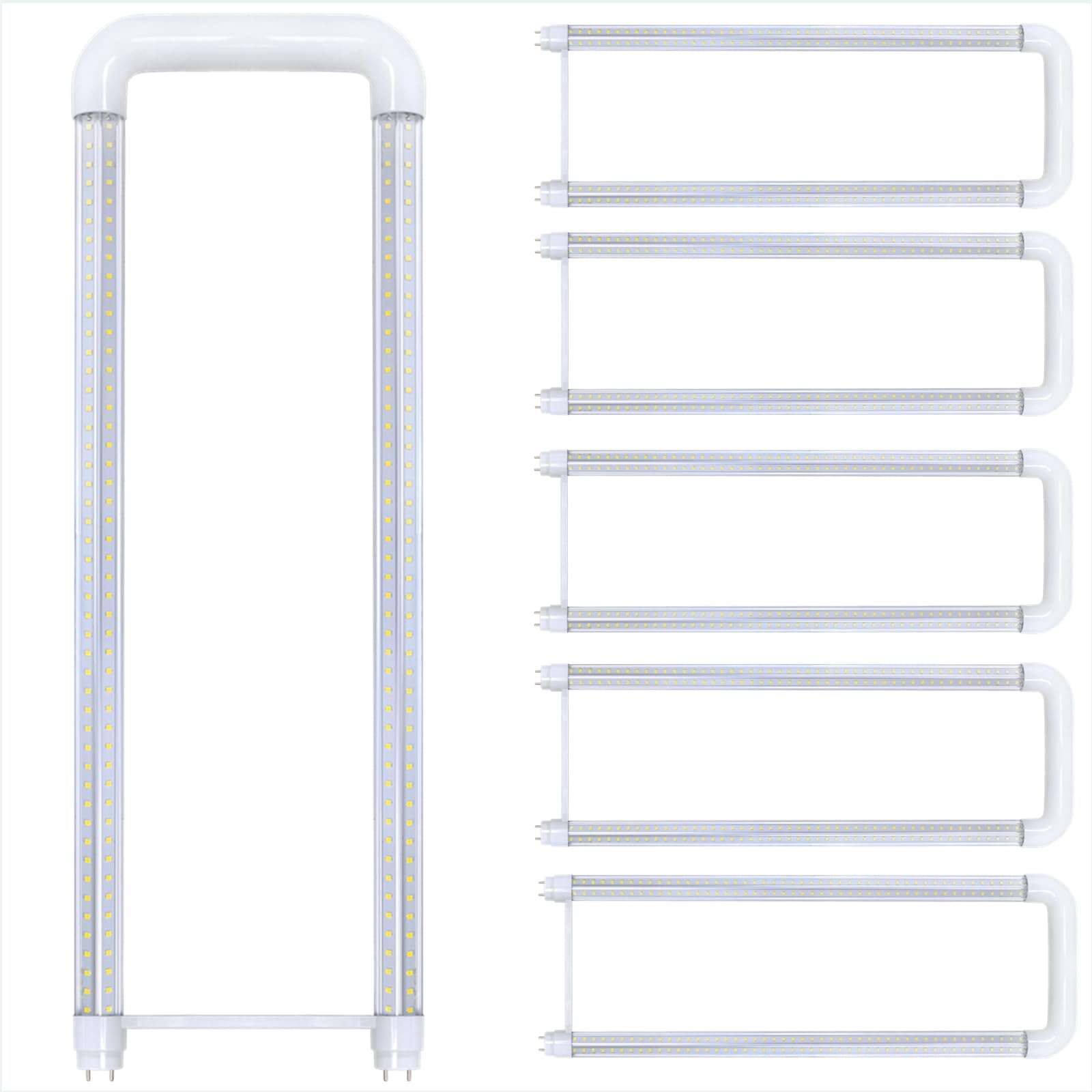 LUXRITE U Bend LED Tube Light, T8 T12, 18W (32W Equivalent), 3000K Soft ...