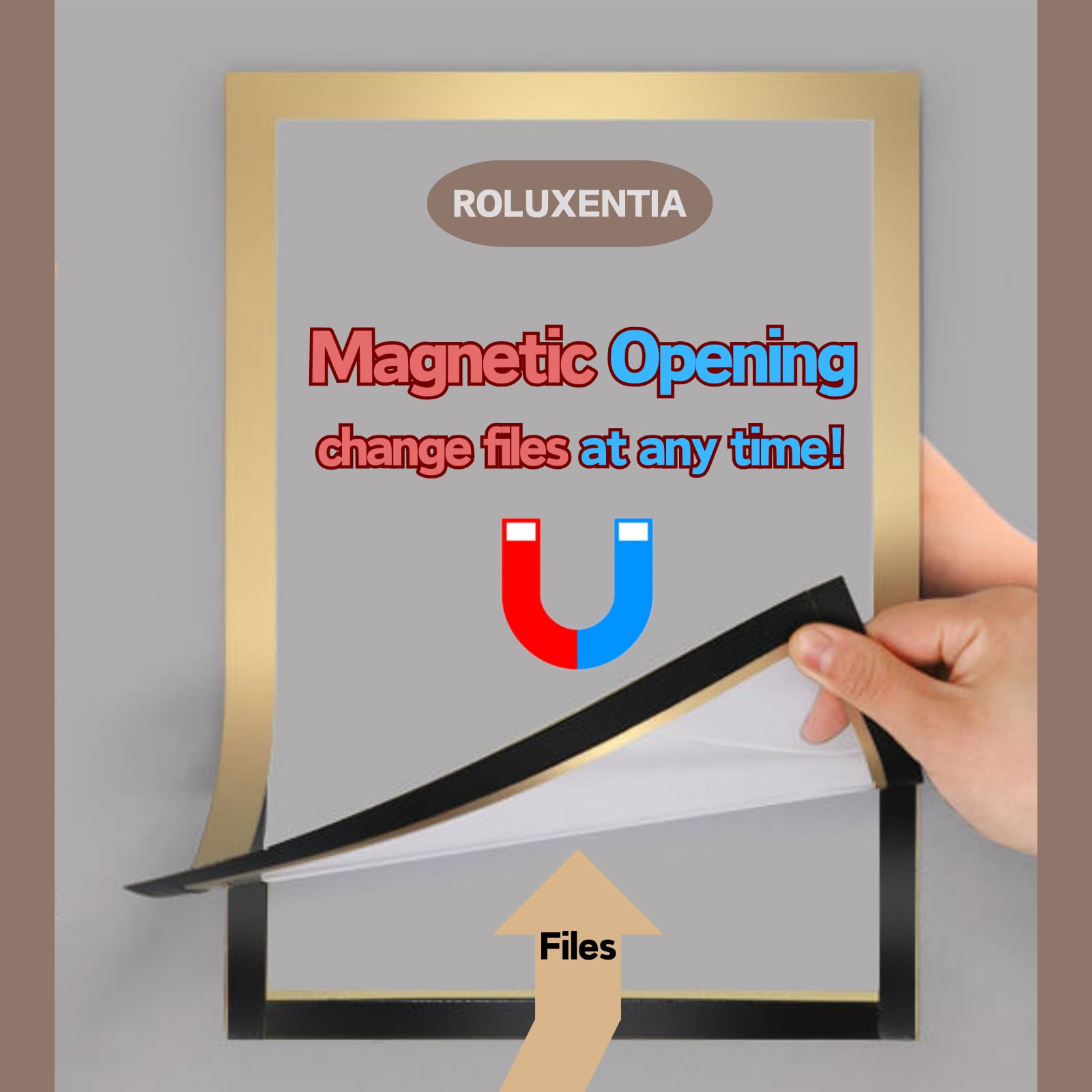 Snapklik.com : ROLUXENTIA 6 Pack Adhesive Magnetic Sign Holders - 85x11 ...