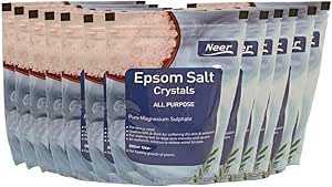 Amazon.com : Epsom Salt Crystals Soak, Pure Magnesium Sulfate All Purpose, 12LB (1Pound x 12Pack ...