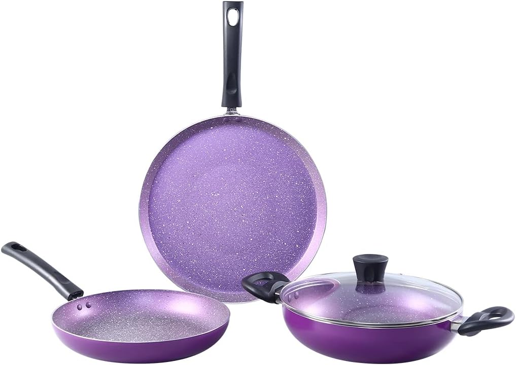 Wonderchef Tivoli Induction Bottom Non-Stick Coated Cookware Set ...
