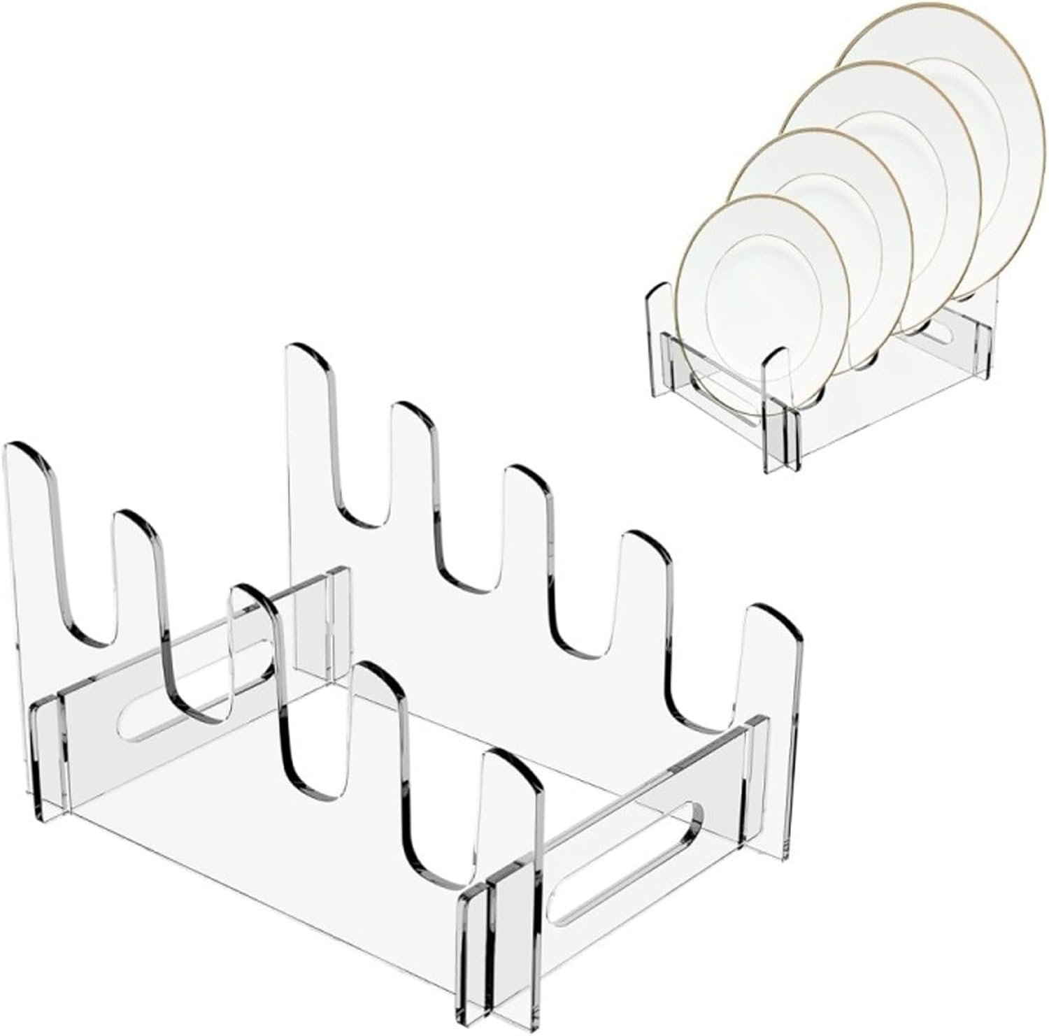 Amazon.com: Partslety Acrylic Dinnerware Display Stand 4/5 Tiers Plate ...