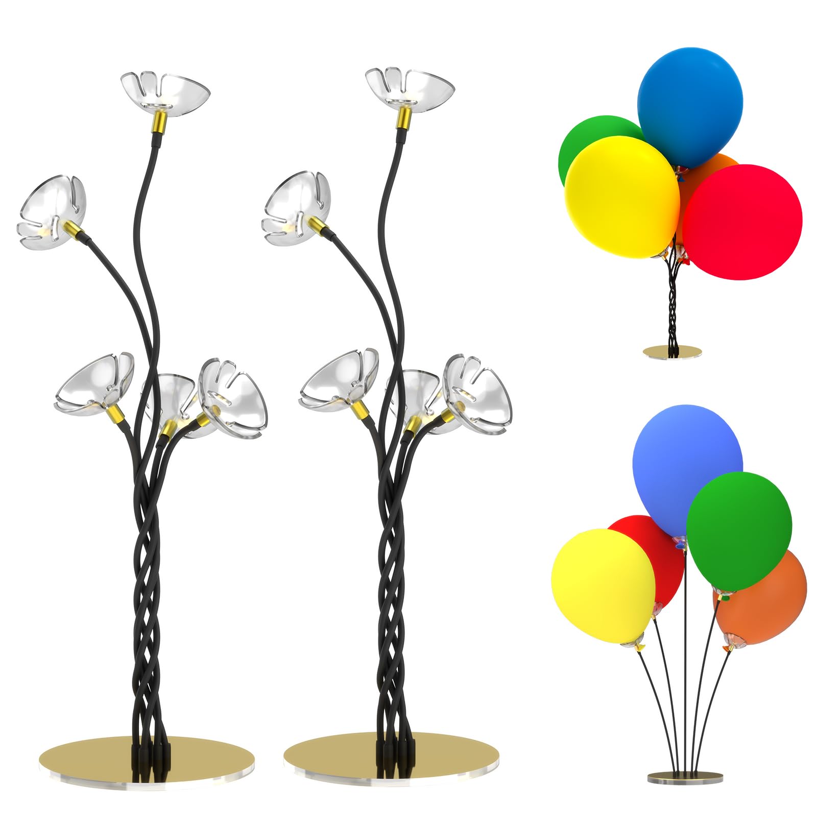 Amazon.com: YALLOVE Flexible Balloon Stand Kit Set of 2, Black : Toys ...