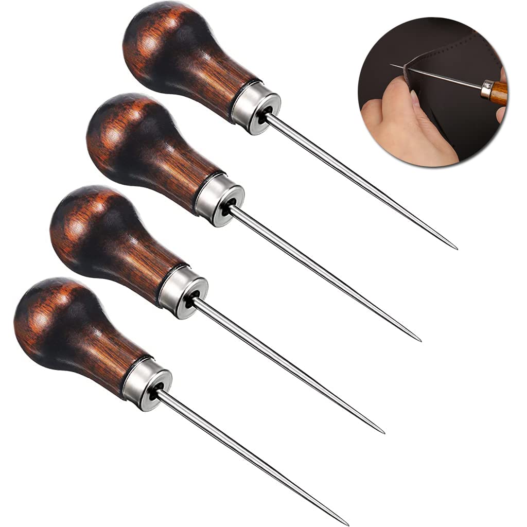 Supvox® 4 Pcs Copper Handle Stitcher, Needles Sewing Awl Tool, Gourd ...