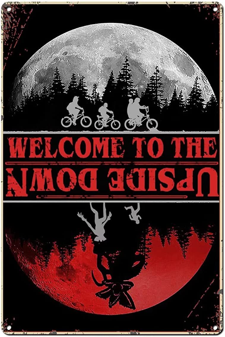 Upside Down Welcome Signs Funny Retro Metal Tin Sign Welcome To The