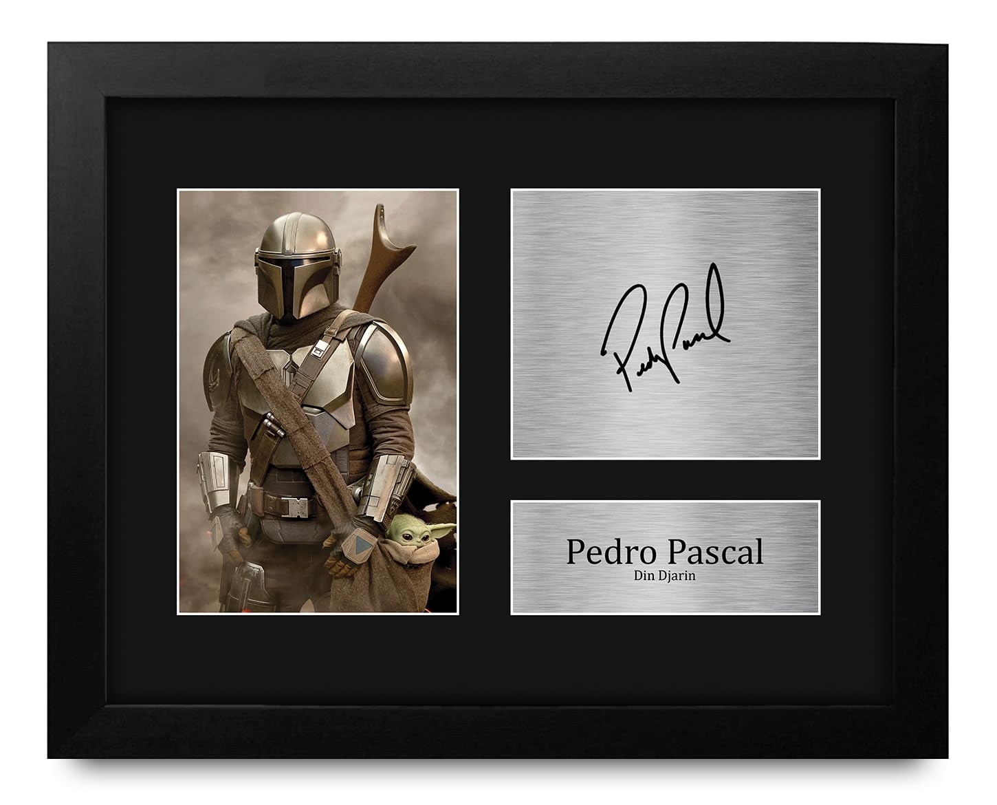 Amazon.com: HWC Trading Pedro Pascal The Mandalorian Framed Gifts ...