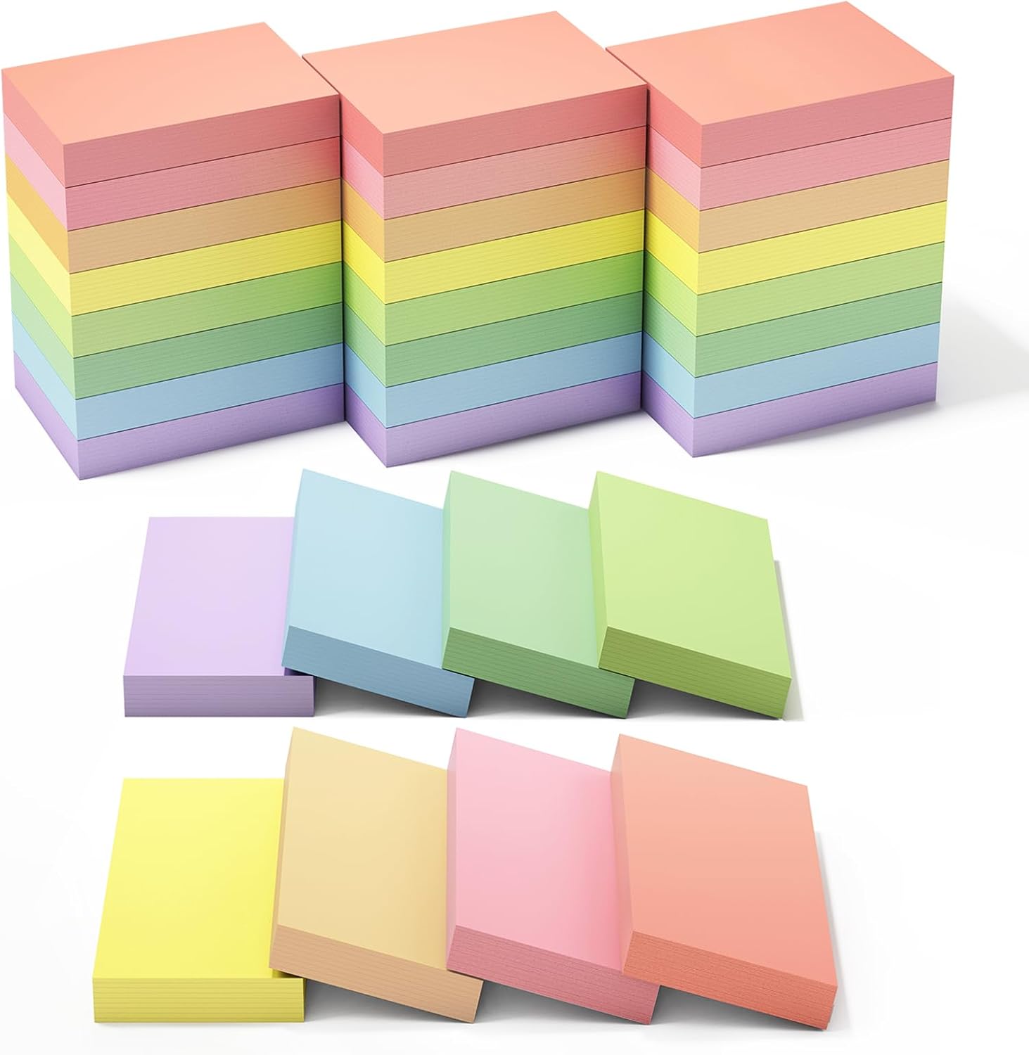 Amazon.com : EOOUT Sticky Notes 1.5x2 Inches, 24 Pack Light Colors ...