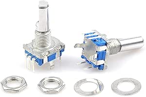 Amazon.com: BRART Rotary Encoder Coding Switch Ec11 Audio Digital Potentiometer with Switch Five ...