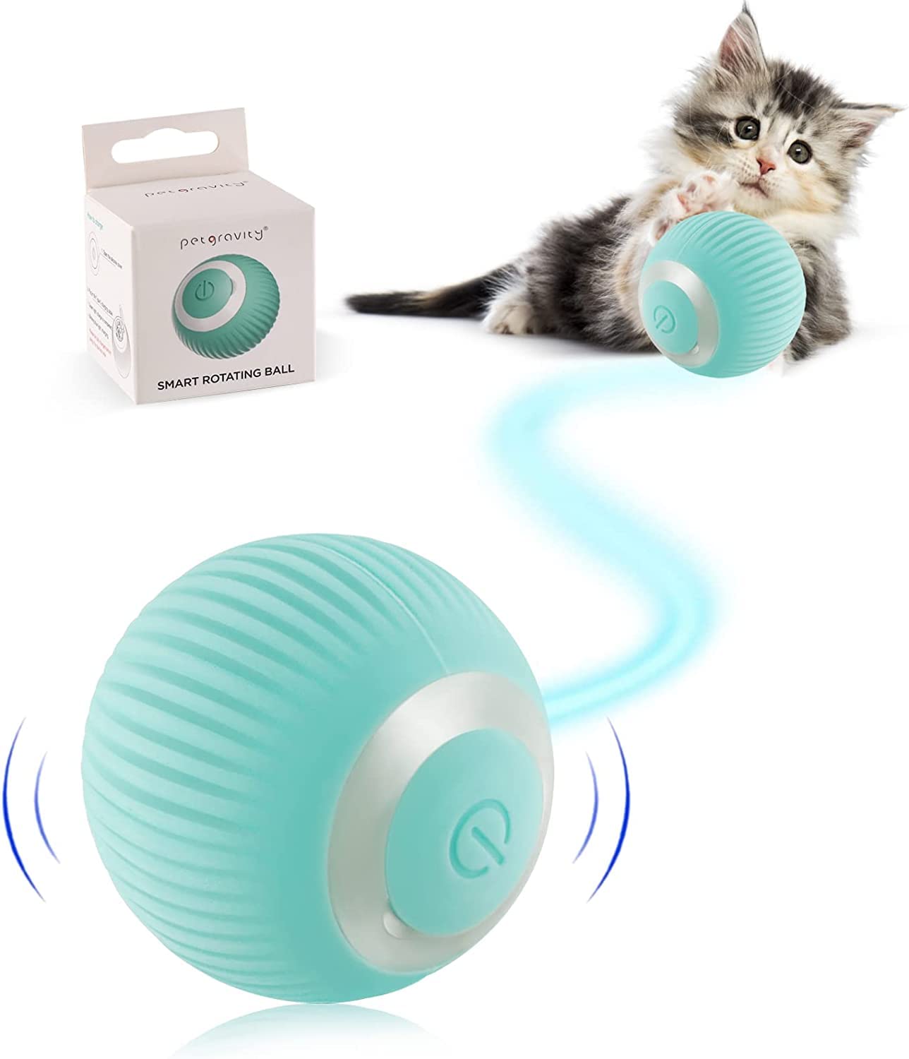Interactive Cat Ball Toys, Gravity Smart Roller Cat Ball, Smart Indoor ...