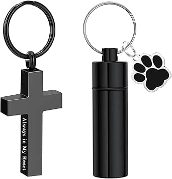 Amazon.com: RJCMJDEU Cross Urn Keychain for Ashes for Men Women ...