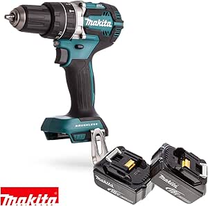 Makita DHP484Z Perceuse combinée sans balais Li-ion 18 V LXT avec 2 batteries 3 Ah : Amazon.fr ...