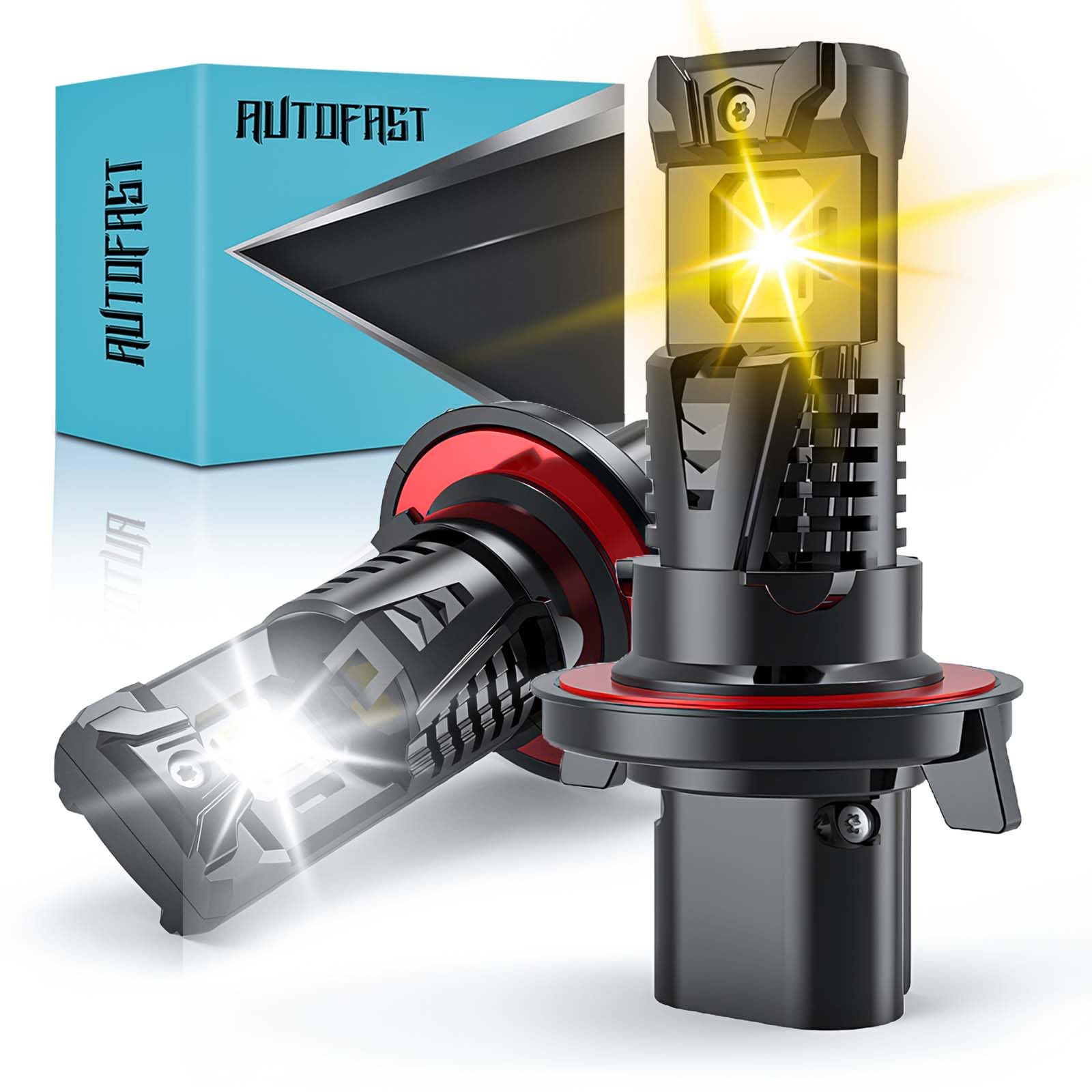 AUTOFAST H13 9008 Led Bombillas Faros Delanteros, Kit De Focos Auto Luces Led H13 Luz Alta Y ...