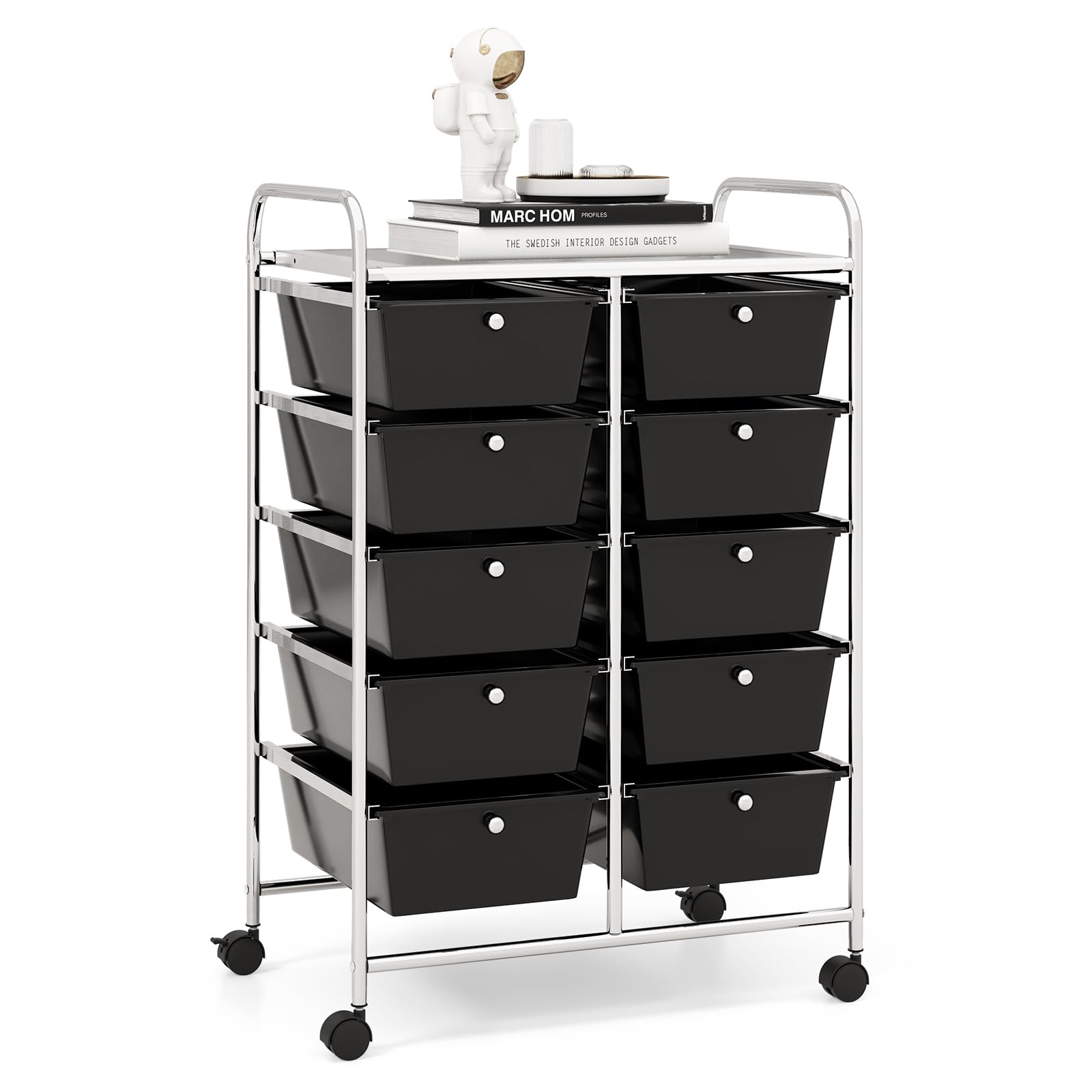 Amazon.com: RELAX4LIFE Rolling Storage Cart with 10 Drawers - Craft ...