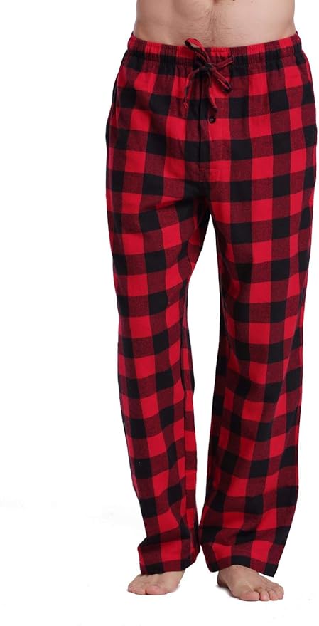 CYZ Men's 100% Cotton Super Soft Flannel Plaid Pajama Pants ...