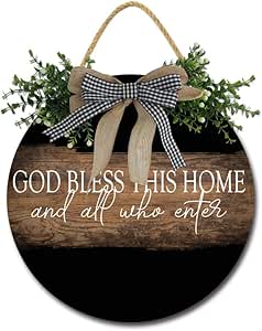Amazon.com: SRongmao Christian Welcome Sign Front Door Decor Religious ...