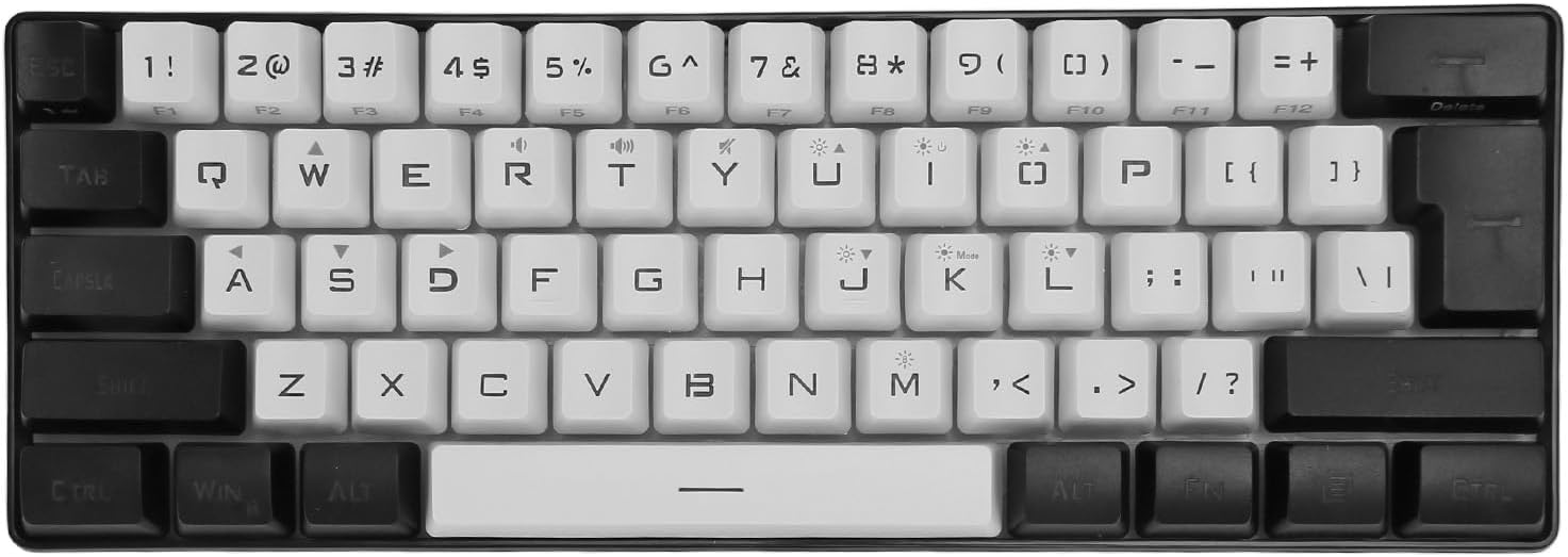 Amazon.com: GOWENIC G61 Mechanical Gaming Keyboard, 61 Keys RGB LED ...