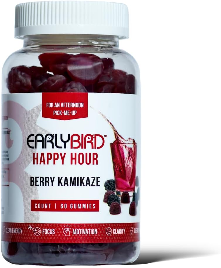 Amazon.com: EarlyBird Happy Hour (Afternoon Energy Gummies) | Berry ...