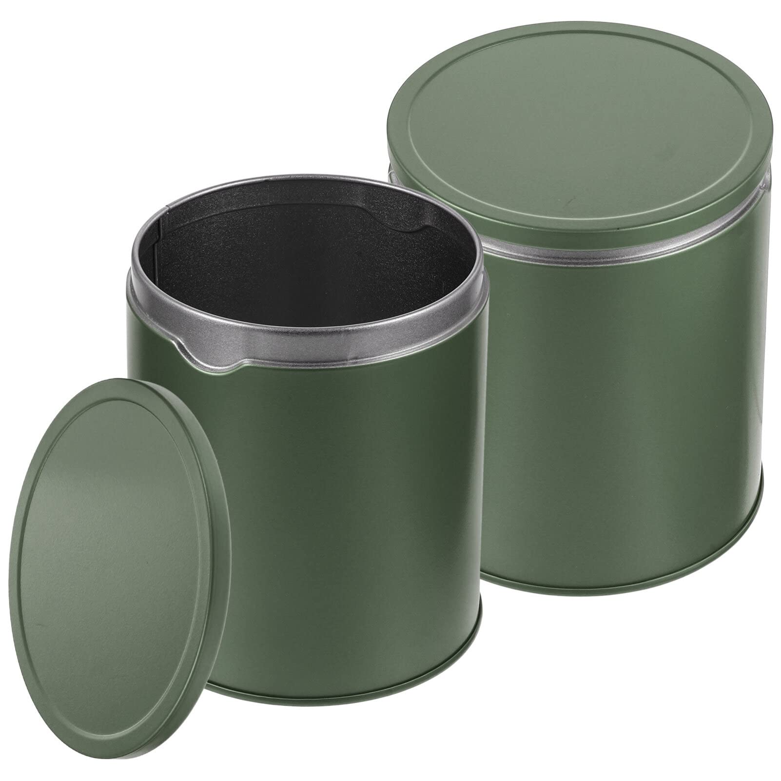 Amazon.com: 2 Pieces Tea Tin Canister, Tea Leaf Canister Metal Tea ...