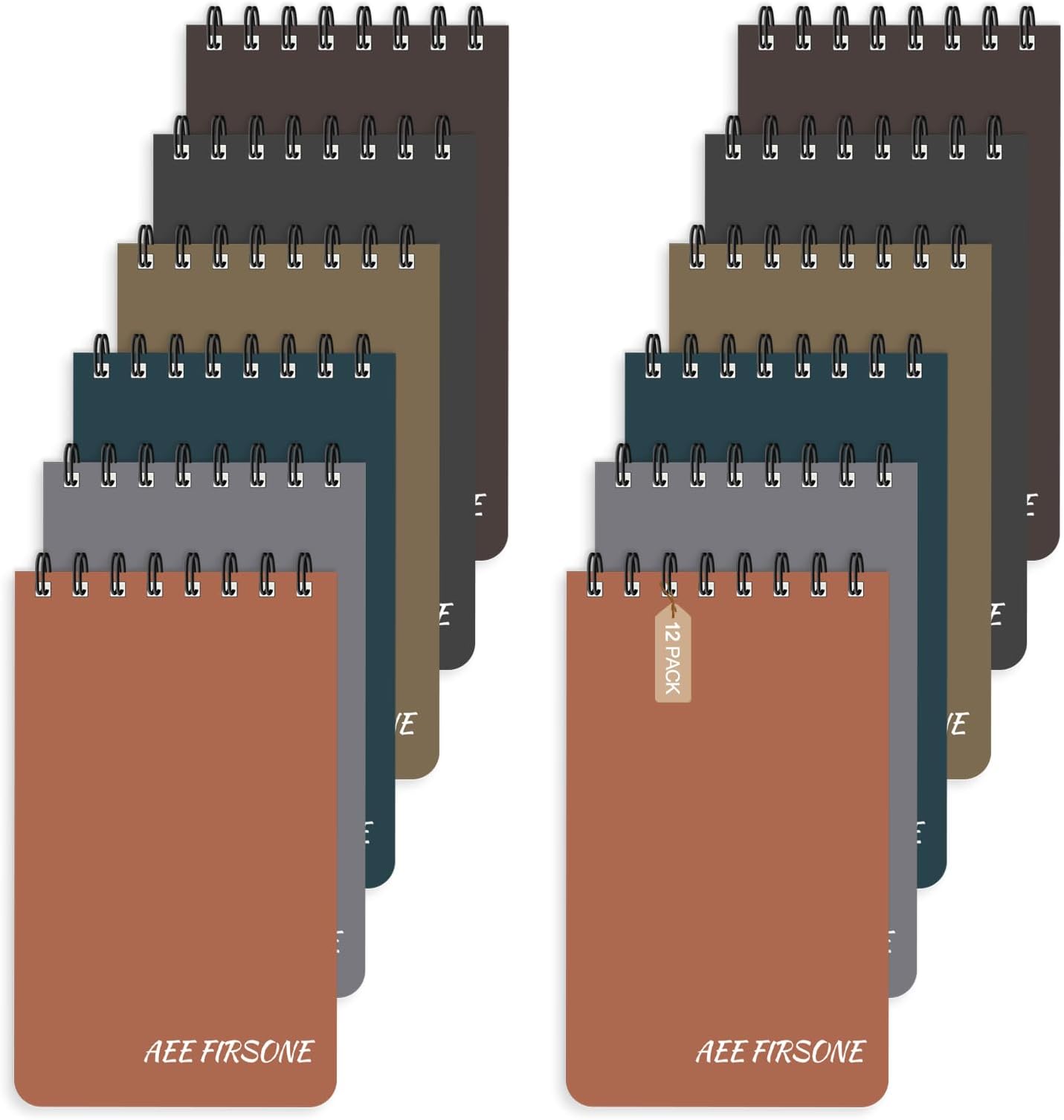 Amazon.com : AEE FIRSONE 12 Pack Small Pocket Notepads, 3x5 Pocket Mini ...