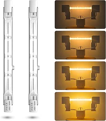Lustaled 100W R7s Linear Halogen Light Bulbs 118mm, Dimmable 1500LM R7s ...