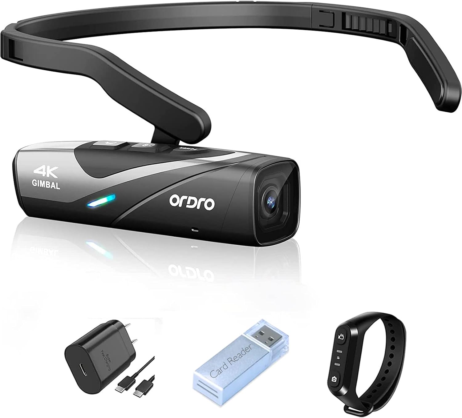 Amazon.com : ORDRO EP8 4K Camcorder 60FPS Vlog Hands Free Wearable ...