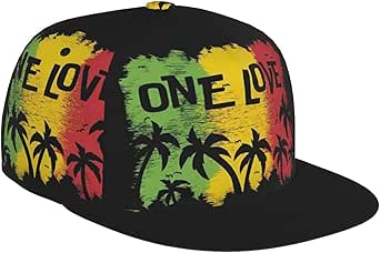 Suyxkop One Love Music Reggae Rasta Baseball Cap Snapback Flat Bill Hip ...