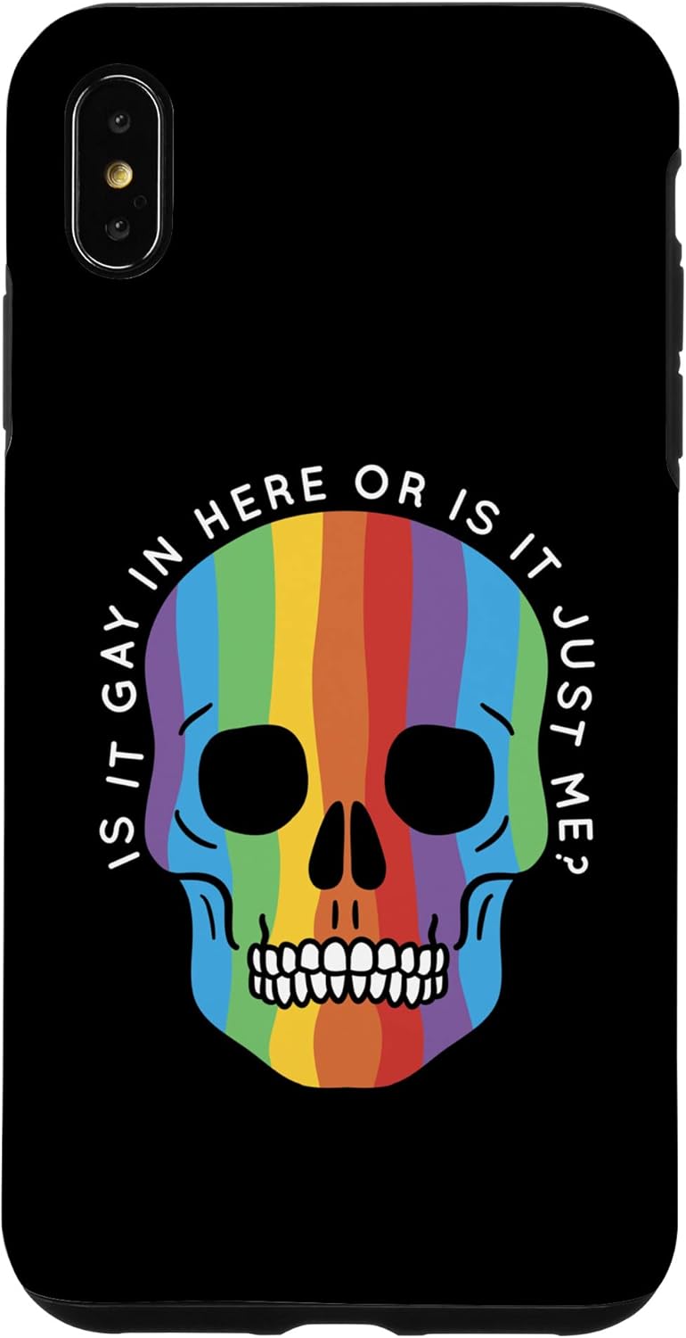 Amazon.com: iPhone XS Max LGBTQ Gay Pride Month Trans Is It Gay Here ...