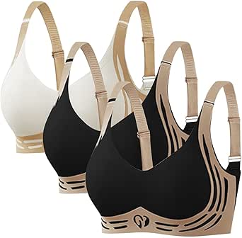 3er Pack Komfort Nahtlos BHS Damen Set Klassische BH Ohne Bügel Sport ...